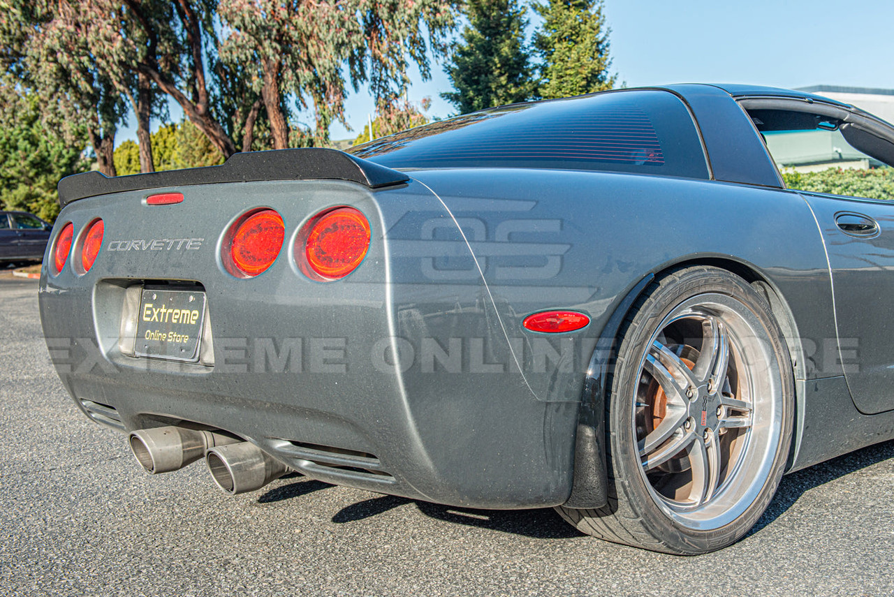 EOS Extended Splash Guards - Rear - Gloss Black - C5 Corvette (MF-569 ...