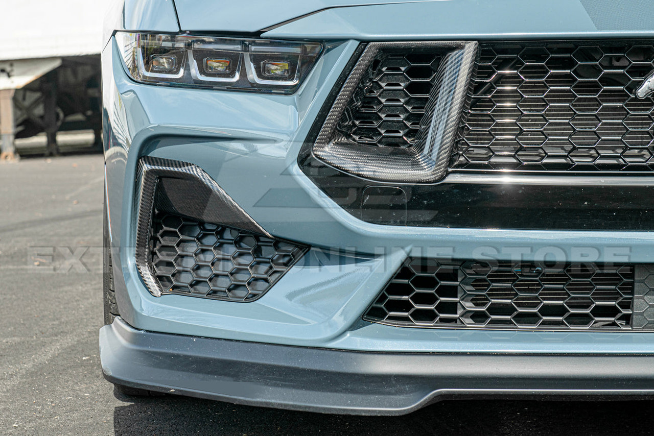 EOS Front Grill Inserts - Carbon Fiber - 2024+ Ford Mustang (VENT-747 ...