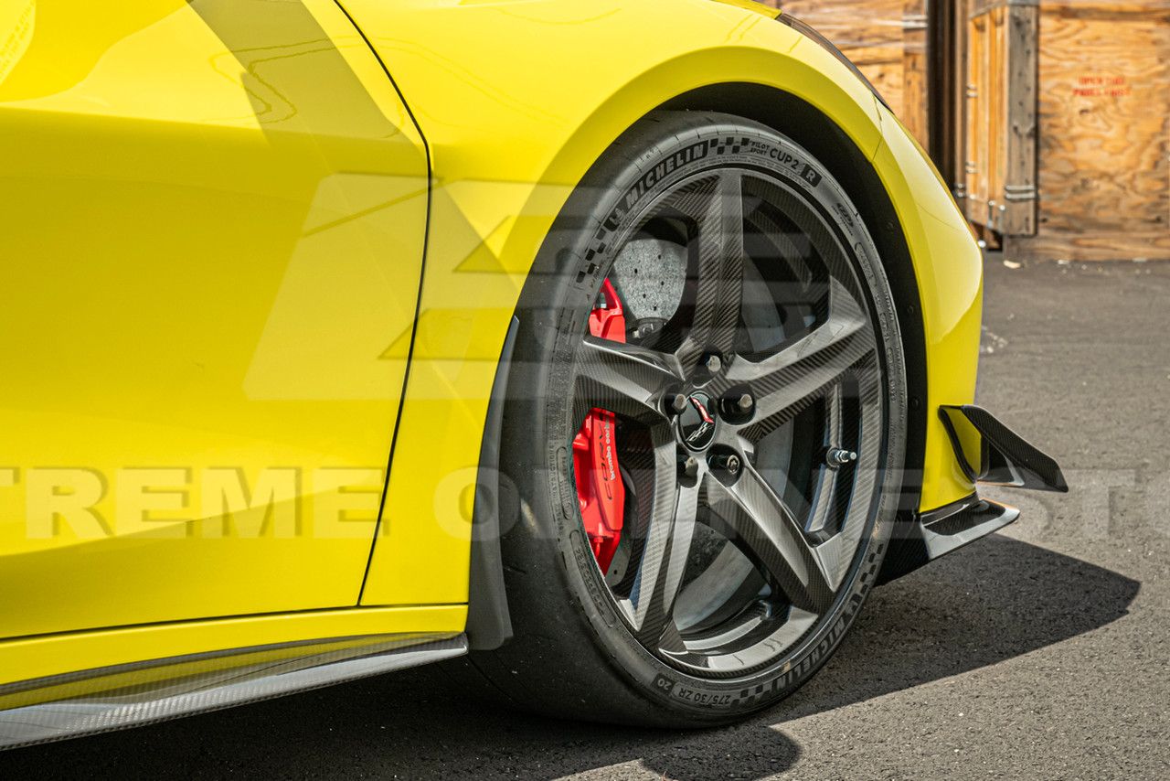 EOS Extended Splash Guards Front Matte Black C8 Corvette Z06 MF 677 ABS