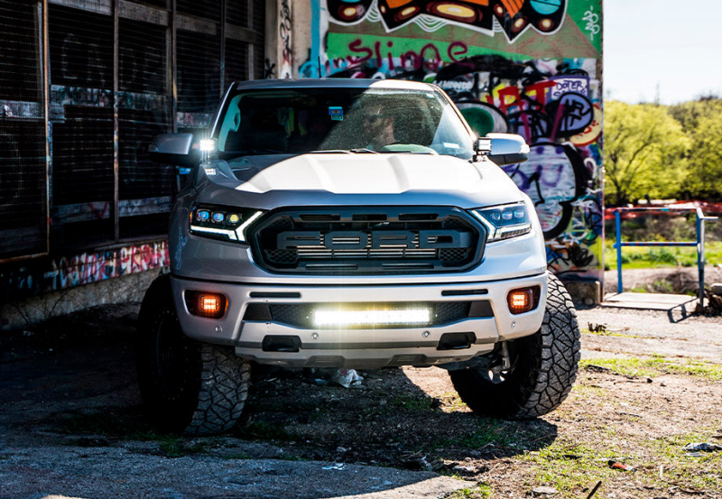 Cali Raised 19-22 Ford Ranger 22 Bumper Hidden Led Light Bar Brackets ...