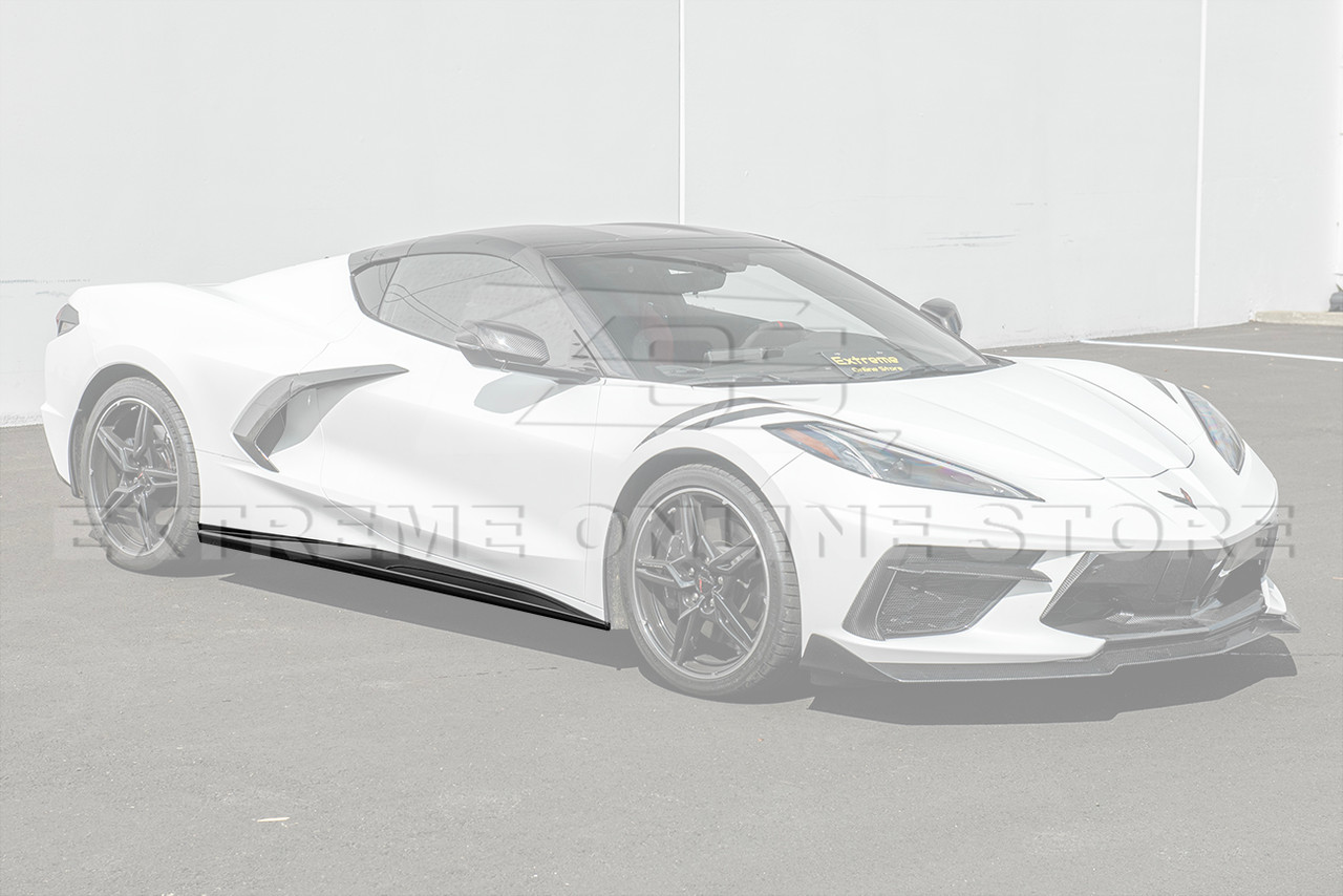 EOS Side Skirt Rocker Panels - Carbon Flash - C8 Corvette (SS-471-V2-ABS)