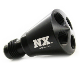 Nitrous Express 4 Port Showerhead Distribution Block w/-6 Male - Black ...