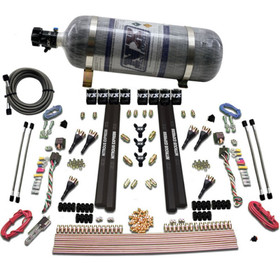 Nitrous Express 6 Cyl SX2 Dual Stage Nozzle Nitrous Kit w/12lb Bottle ...
