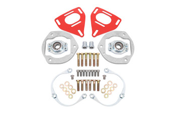BMR Caster Camber Plates for Factory Spring - Red - 16-24 Camaro