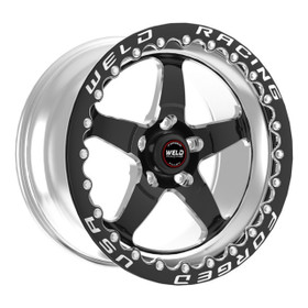 Weld Wheels S71 Beadlock Black 18x12 Rear Wheel - C7 Corvette w. Carbon ...