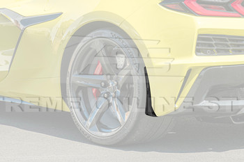 EOS Extended Splash Guards - Rear - Matte Black - C8 Corvette Z06 (MF ...