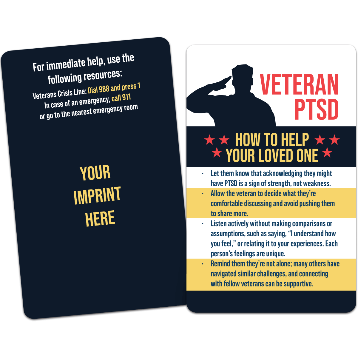 Veteran PTSD Wallet Card