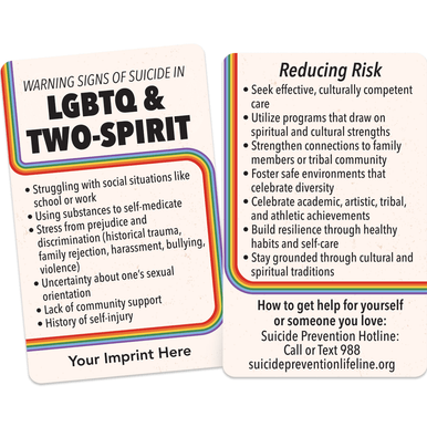 2S LGBTQ and Suicide Wallet Card