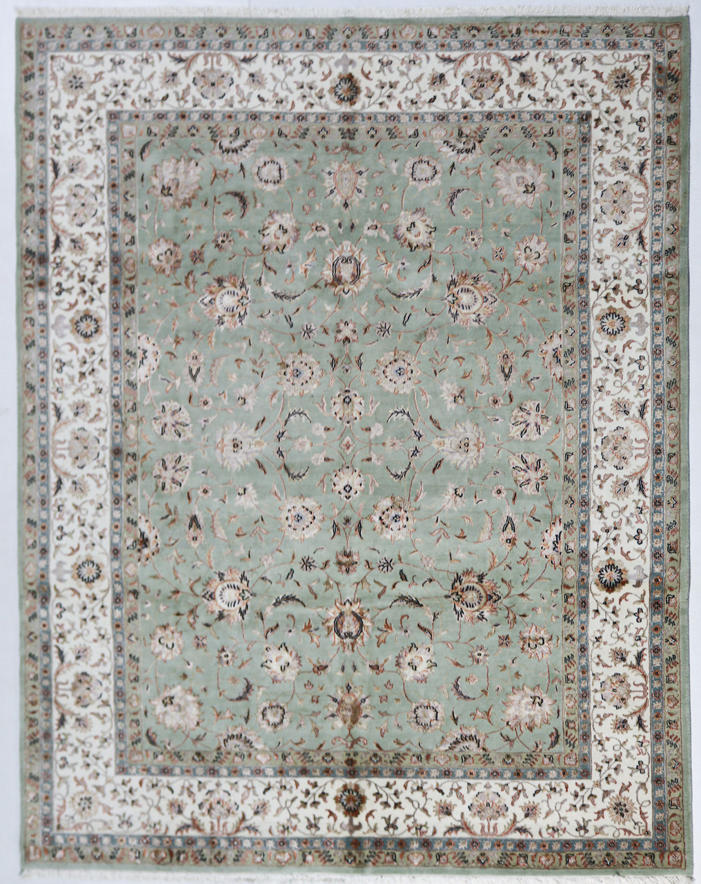 Fine Jaipur Wool Silk Inlay Rug (Ref 9) 304x237cm - Persian Rug Co.