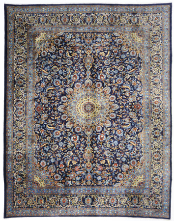 Royal Kashan Navy Persian Rug (Ref 134) 393x293cm - Persian Rug Co.