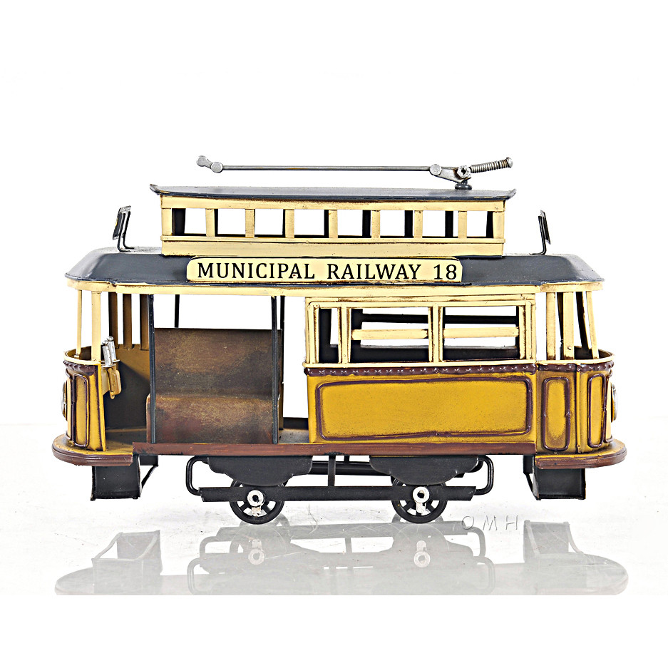 Trolley Streetcar Municipal Railway Cable Car Metal Scale Model 10.5 ...
