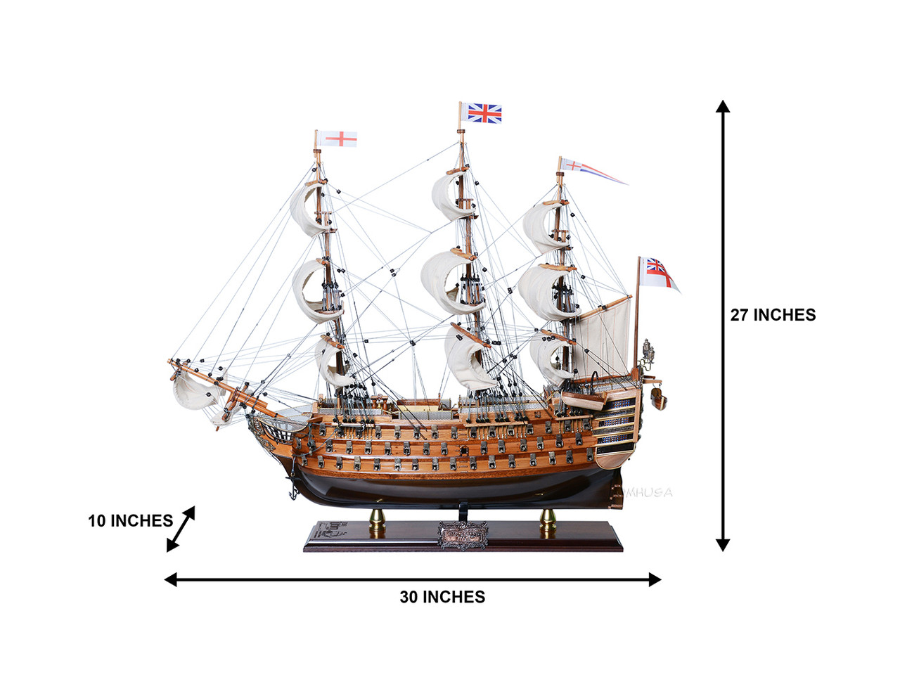 HMS Victory Full Blowing Sails Wood Model 30 HMS Victory Full Blowing Sails Wood Model 30