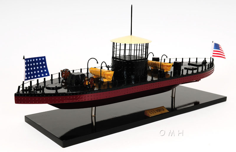 USS Monitor Civil War Ironclad Wooden Ship Model 24" - CaptJimsCargo