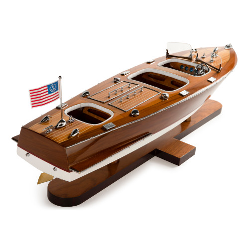 RC Ready Riva Aquarama Speed Boat Wooden Model 35" Runabout - CaptJimsCargo