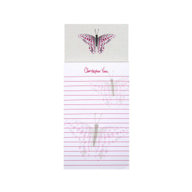 Pink Butterfly - Magnetic Notepad
