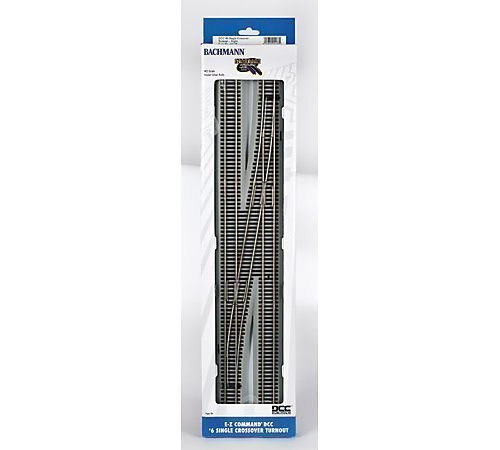 Bachmann 44138 HO Scale E-Z Command DCC #6 Single Crossover Turnout Right - Crazy Model Trains