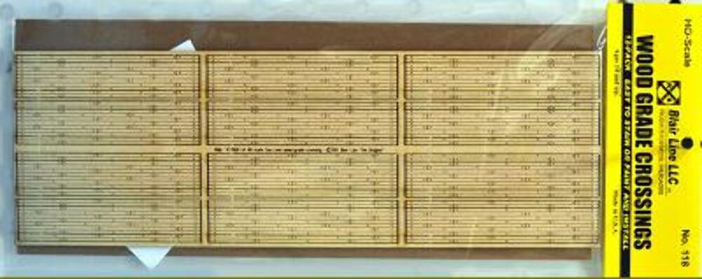 Blair Line 018 N Scale Laser Cut 2-Lane Wood Grade Crossings (12 ...