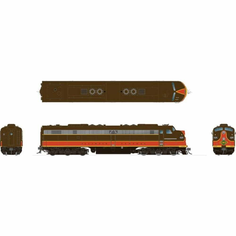 Rapido 28022 HO Scale Illinois Central EMD E8A DC/Silent Diesel ...