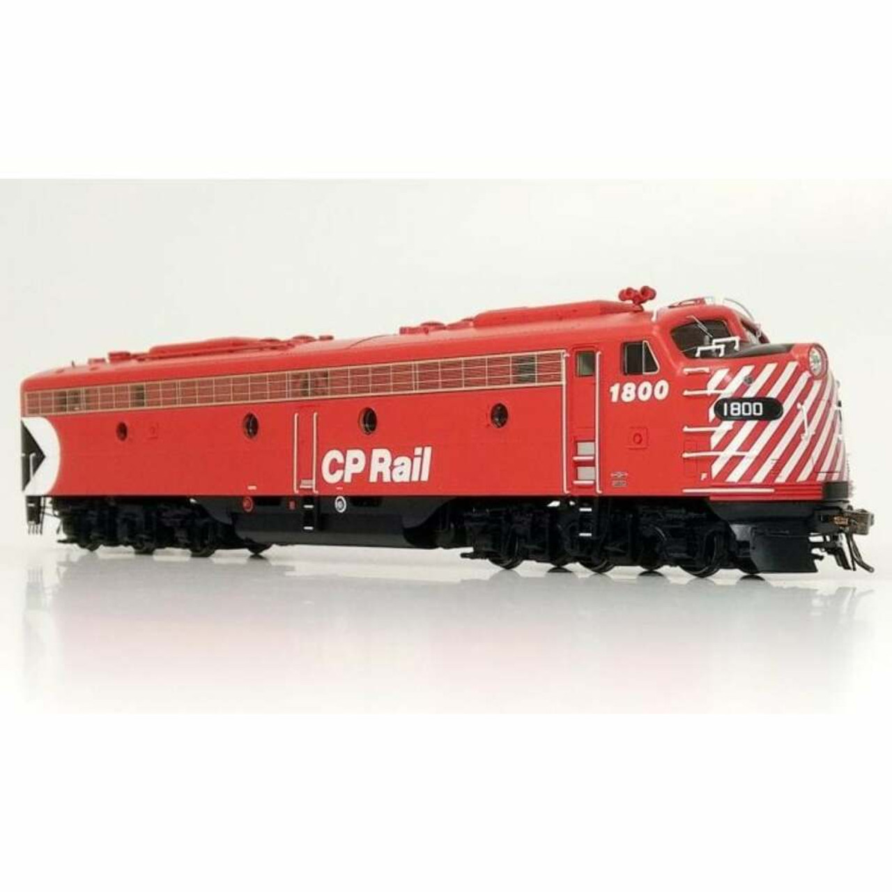 Rapido 28015 HO Scale CP Rail Action Red 5" Stripes EMD E8A DC Analog #1800 - Crazy Model Trains