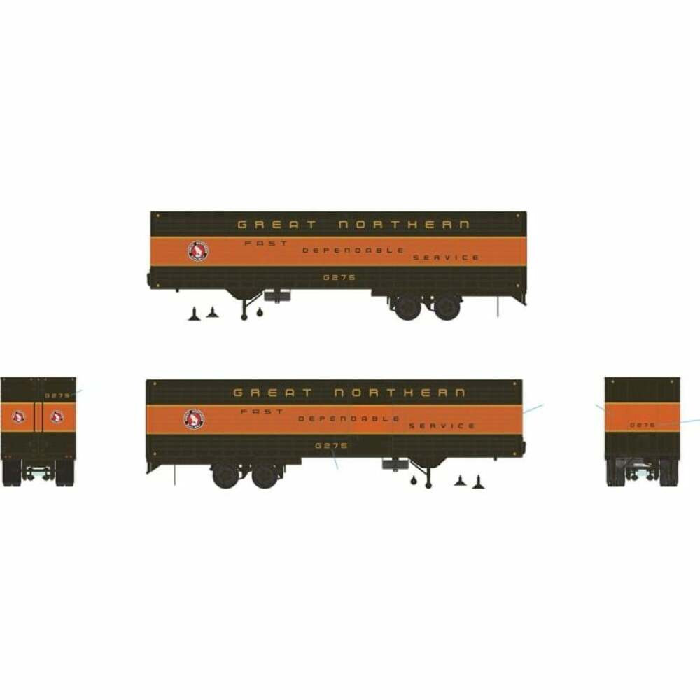 Rapido 403040 HO Scale Great Northern 40' Fruehauf Fluted Side Volume ...