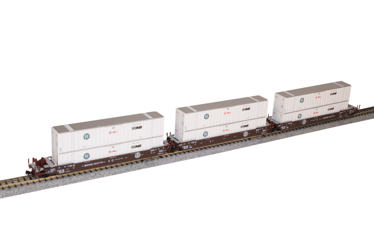 Kato 106-6185 N Scale BNSF Gunderson MAXI-IV "Original" Logo Well Car ...