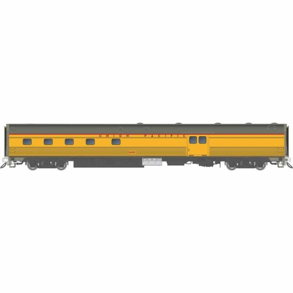 Rapido 114042 HO Scale Union Pacific Yellow Budd Baggage-Dorm Passenger ...