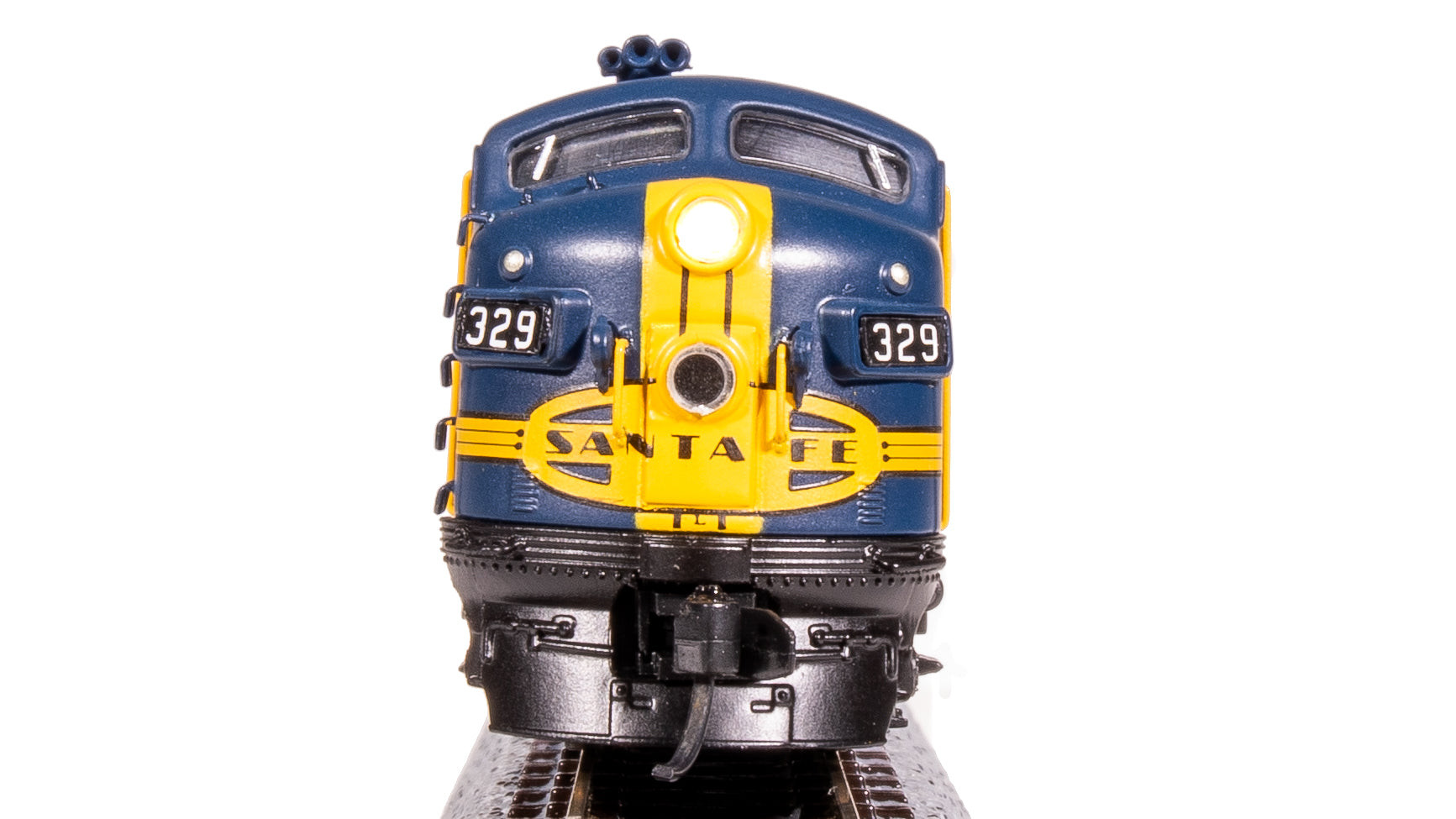 Broadway Limited 7764 N Scale ATSF EMD F7A Bluebonnet Diesel Locomotive #335 - Crazy Model Trains