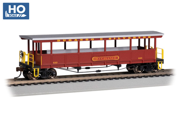 Bachmann 17431 HO Scale Durango & Silverton Open Sided Excursion Car ...