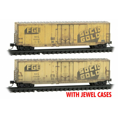 Micro-Trains 983 05 026 N Scale 50' Boxcars SCL/FGE Weathered 2-PK ...