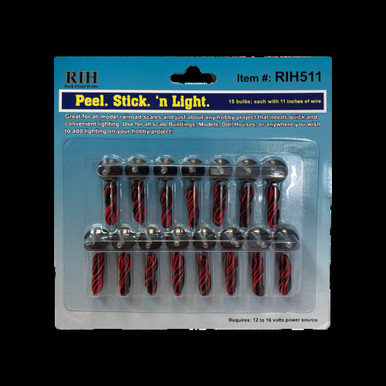 Rock Island Hobby 511 All Scale Scenery Peel Stick 'n Light Bulb (Pack ...