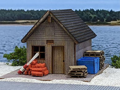 Osborn Model Kits 1125 HO Scale Lobster Fishing Equipment Shed (Wood ...