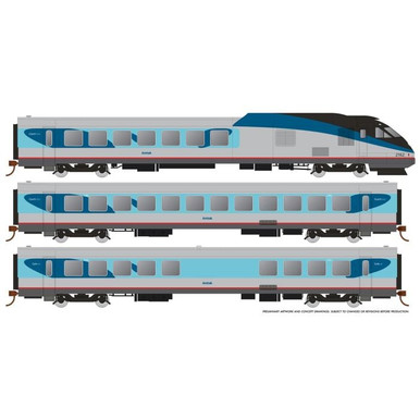 Rapido 25505 HO Scale Amtrak RTL Turboliner Phase V DCC with Sound ...