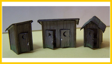 Rslaserkits 2010 HO Scale Outhouses (Pack of 3) (Wood Kit) - Crazy ...