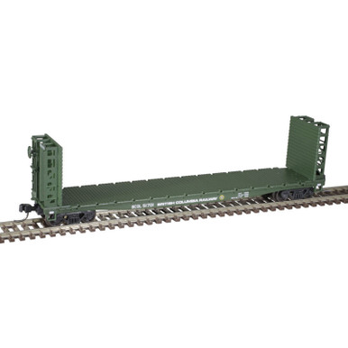 Atlas 50005788 N Scale BC Rail 48' GSI Bulkhead Flat Car #51738 - Crazy ...