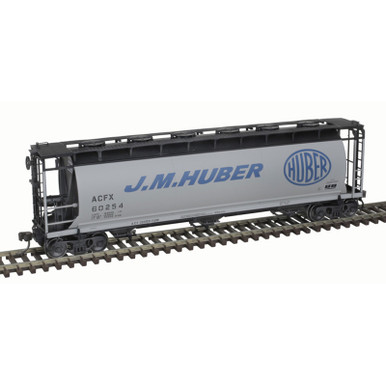 Atlas 20007178 HO Scale JM Huber 3-Bay Cylindrical Hopper #60257 ...