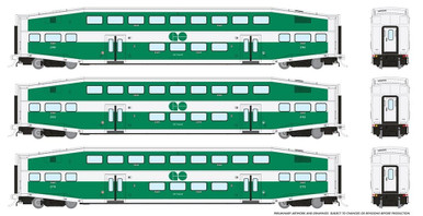 Rapido 146038 HO Scale GO Transit BiLevel Commuter Car 2740, 2763, 2779 ...