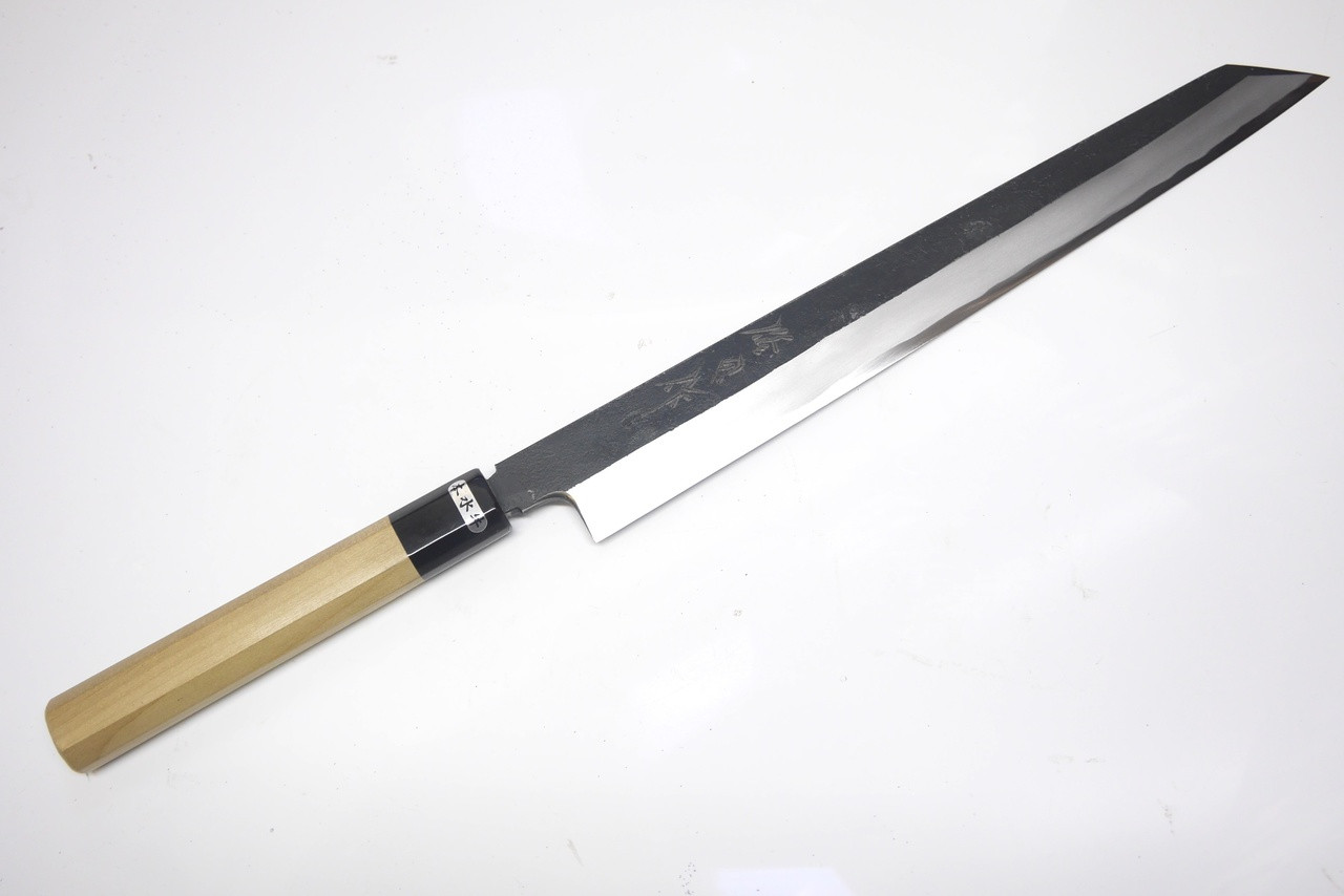 Syuuji Toyama Kurouchi Kensaki Yanagiba Blue 300mm - Japanese Natural ...