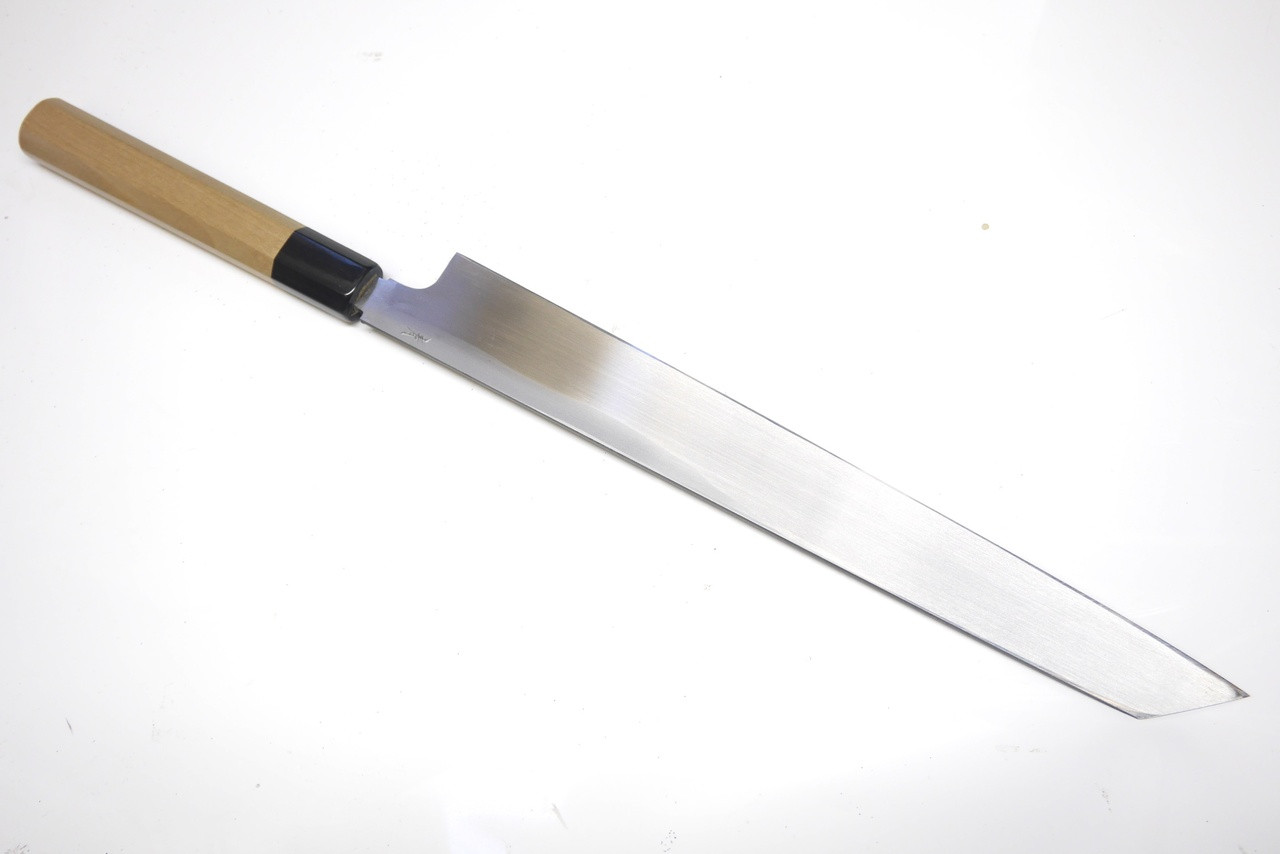 Syuuji Toyama Kurouchi Kensaki Yanagiba Blue 300mm - Japanese Natural ...