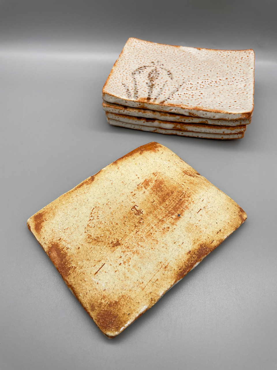 Japanese Shino-yaki Momoyama Small Plates Set - Japanese Natural Stones