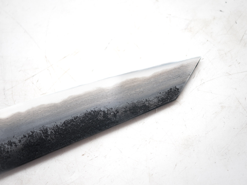Munetoshi Kurouchi Petty 180mm Bloomery Iron Uchigomori - Japanese ...