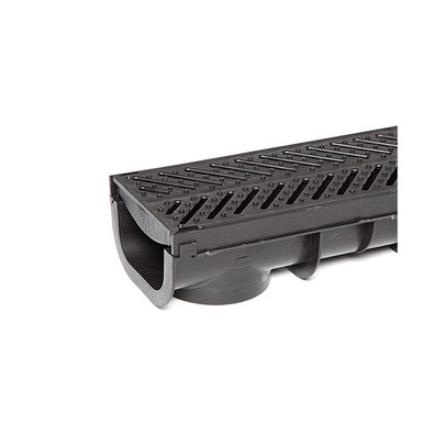 Polypipe Plastic Channel with Slotted Plastic Grating 1 Mtr LongÃ‚Â Ã‚Â ...