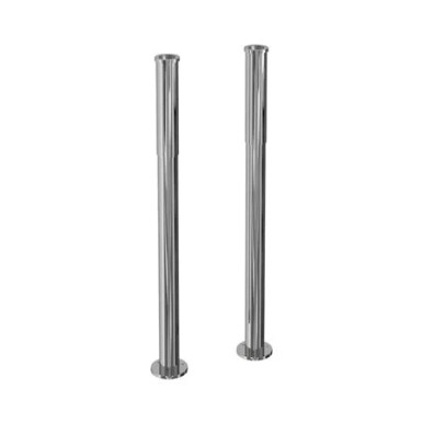 Qualitex Pair of Chrome Legs for Deck Mounted Bath Filler LEG-02
