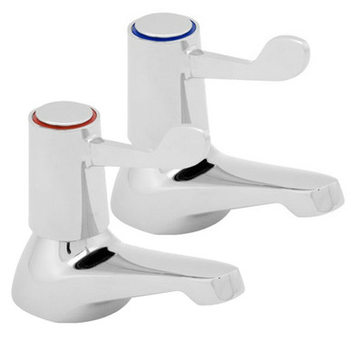Deva 3" Lever Action 1/4 Turn Basin Taps (1/2" Ceramic Disc) in Chrome ...