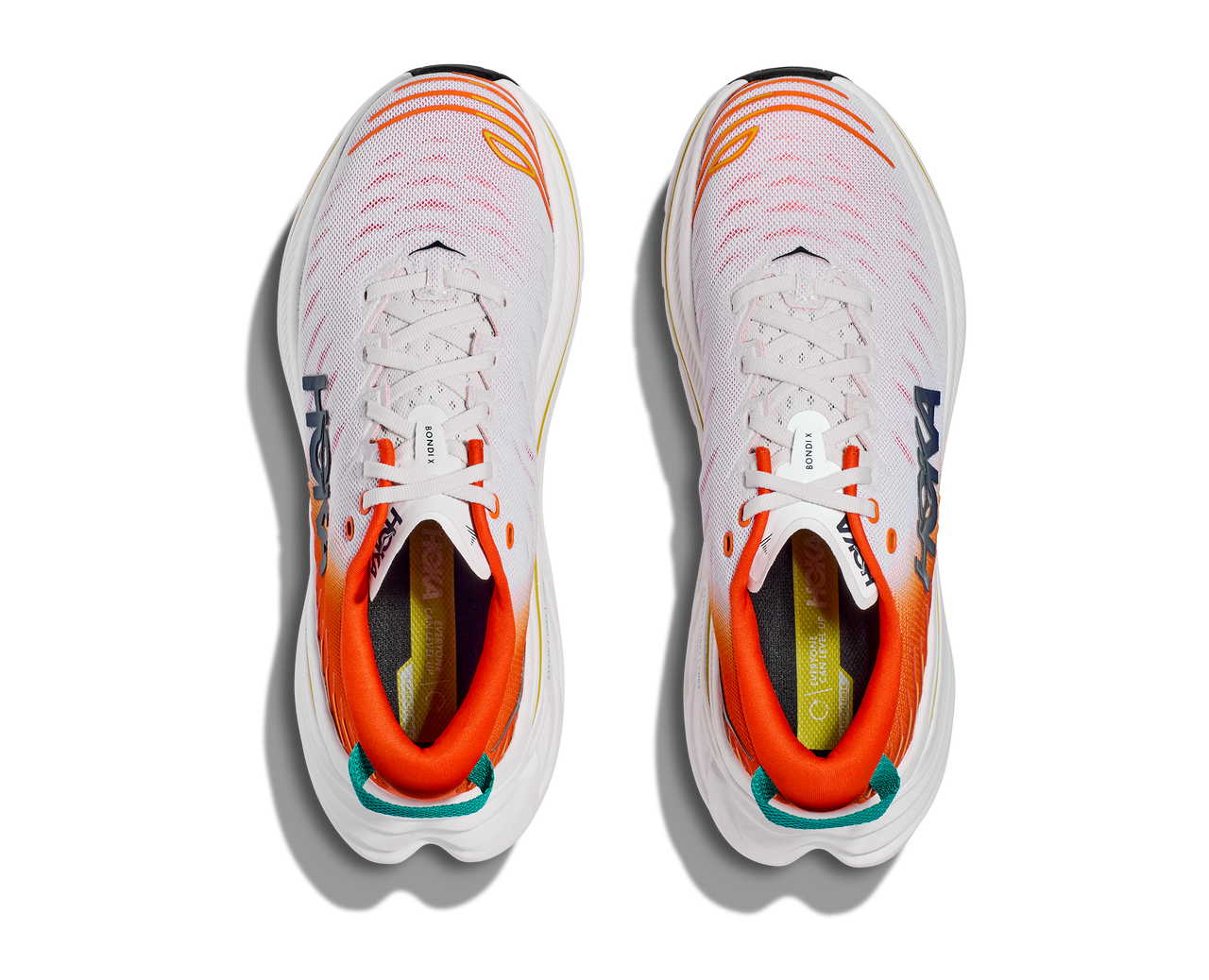 Hoka One One Men's Bondi X - Blanc De Blanc/Flame - Goodman's Shoes