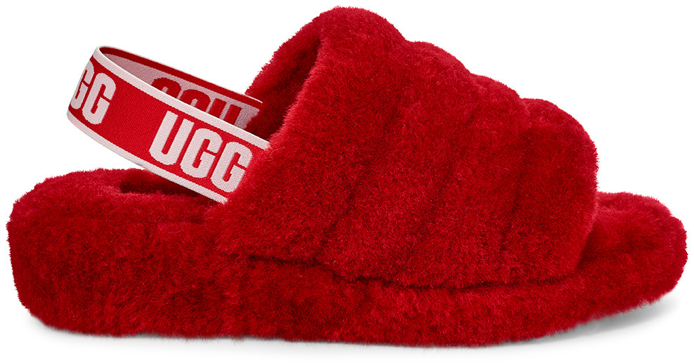 Ugg Women's Fluff Yeah Slide - Ribbon Red - Goodman's Shoes