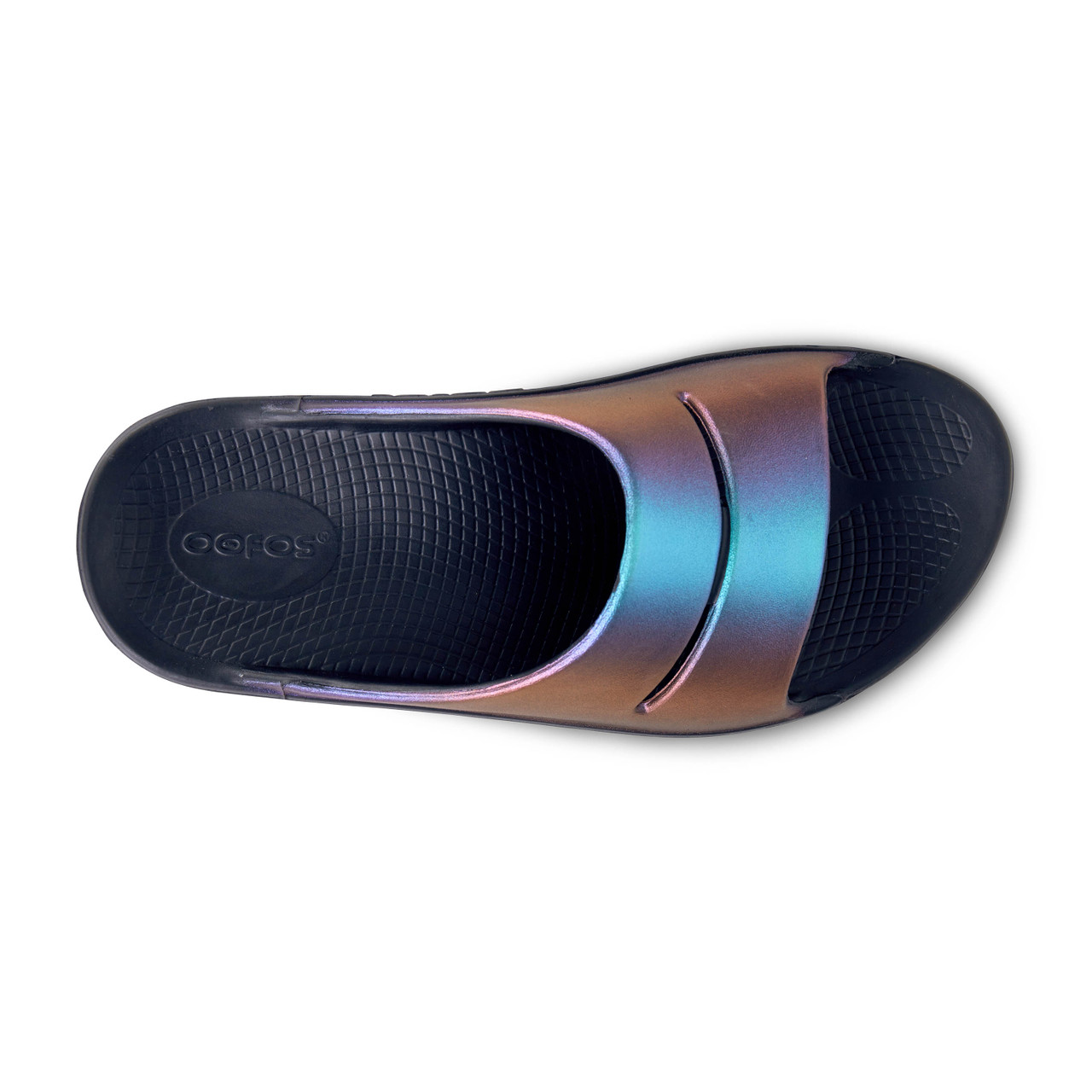 Oofos Women's OOahh Luxe Slide - Midnight Spectre - Goodman's Shoes