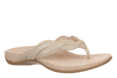 Vionic Women's Bella Braid - Gold Met Lthr - Goodman's Shoes