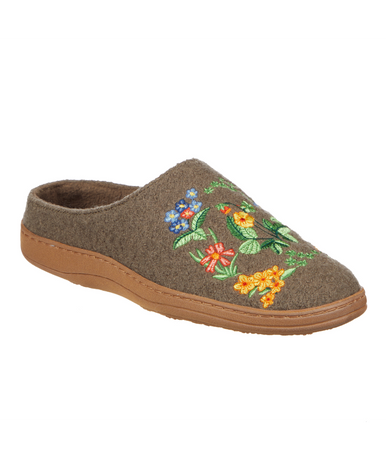 Acorn Women's Greta Embroidered Boiled Wool Clog - Timber - Goodman's Shoes
