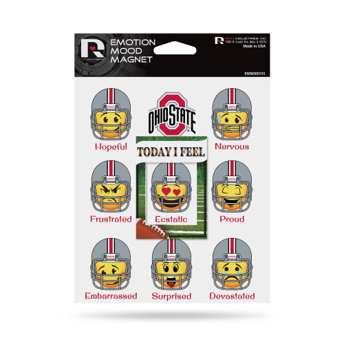 Ohio State Buckeyes Emoji Emotion Mood Magnet Set w/ Movable Today ...