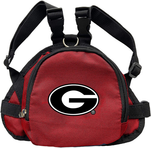 Georgia Bulldogs Dog Cat Mini Backpack Harness w/ Leash